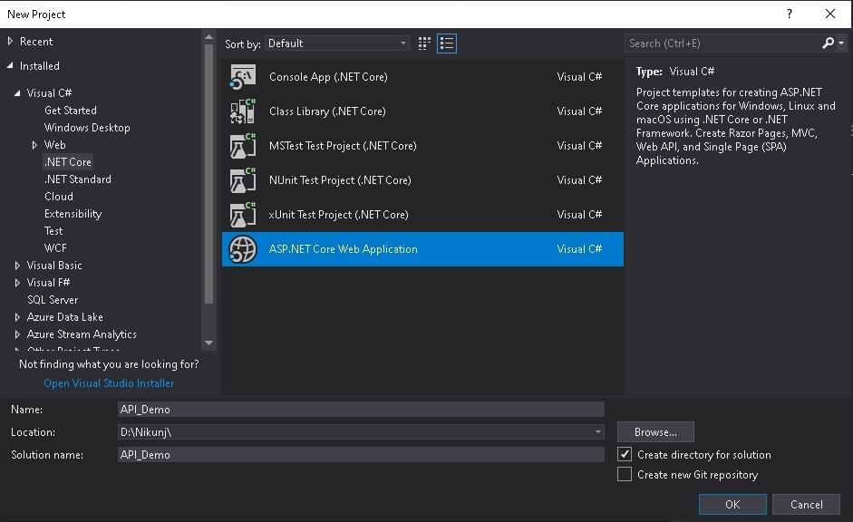 Asp Core Api With Entity Framework