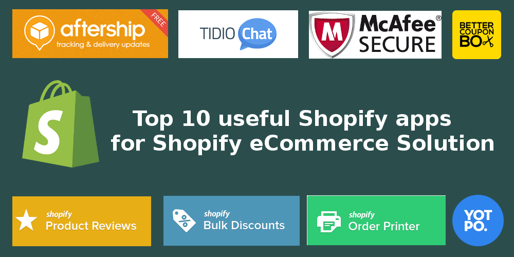 Top 10 useful Shopify apps for Shopify eCommerce Solution Top 10 useful Shopify apps for Shopify eCommerce Solution