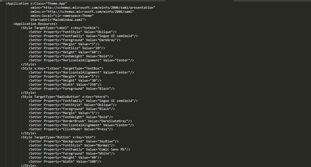How to apply different Themes on WPF Application?