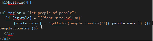 Ngstyle Example
