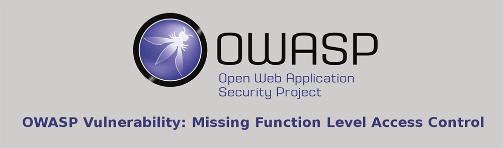 Owasp Vulnerability Missing Function Level Access Control